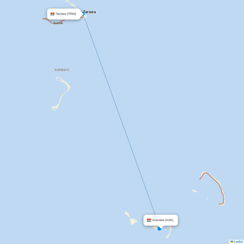 Aranuka (AAK) flight routes & destinations - Flight Routes