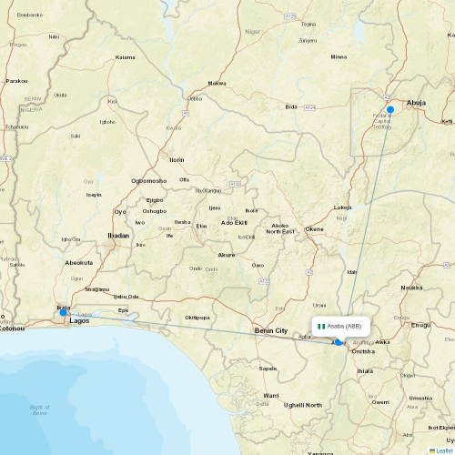 Asaba (ABB) flight routes & destinations - Flight Routes