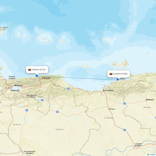 Cumana (CUM) flight routes & destinations - Flight Routes