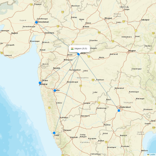 Jalgaon (JLG) flight routes & destinations - Flight Routes