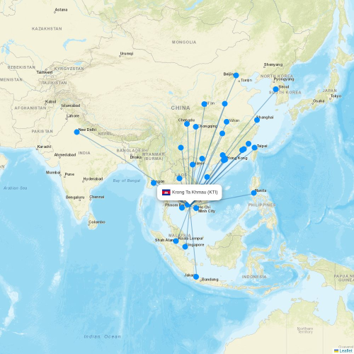 Phnom Penh (KTI) flight routes & destinations - Flight Routes