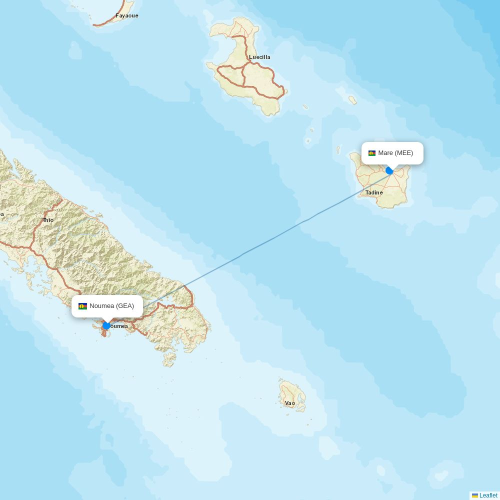 Mare (MEE) flight routes & destinations - Flight Routes