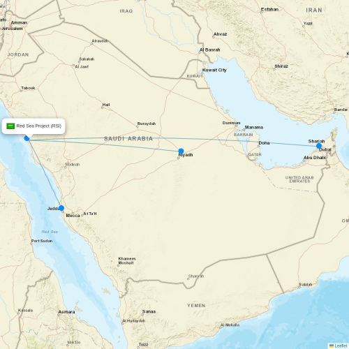 Red Sea Project (RSI) flight routes & destinations - Flight Routes