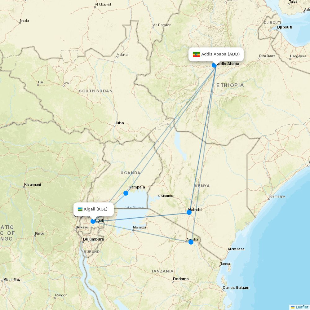 Ethiopian Airlines routes 2025 – map with all flights - Flight Routes