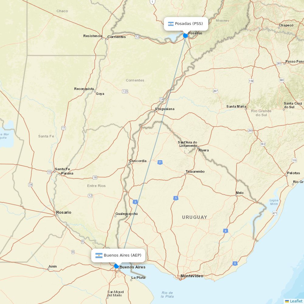 Aerolineas Argentinas routes 2025 – map with all flights - Flight Routes