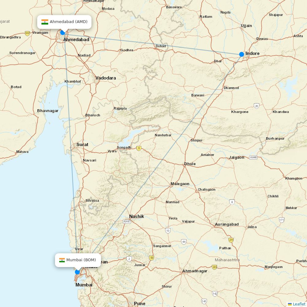 IndiGo routes 2025 – interactive map with all flights - Flight Routes