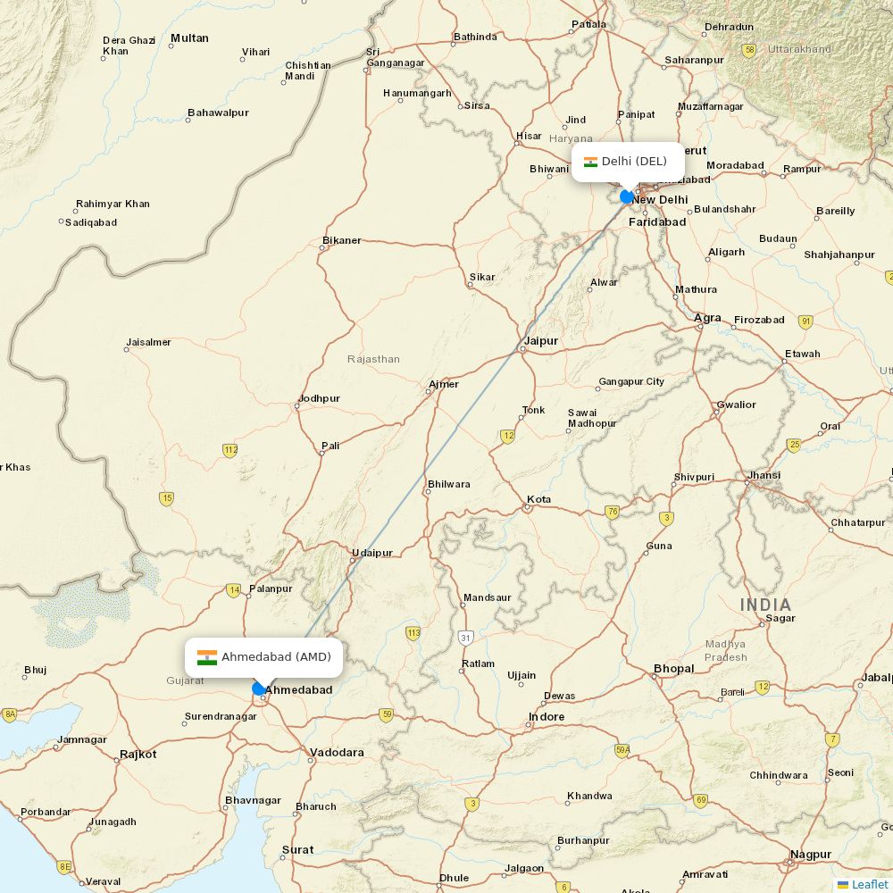 IndiGo routes 2025 – interactive map with all flights - Flight Routes