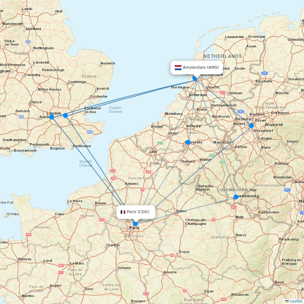 Air France routes 2025 – map with all flights - Flight Routes