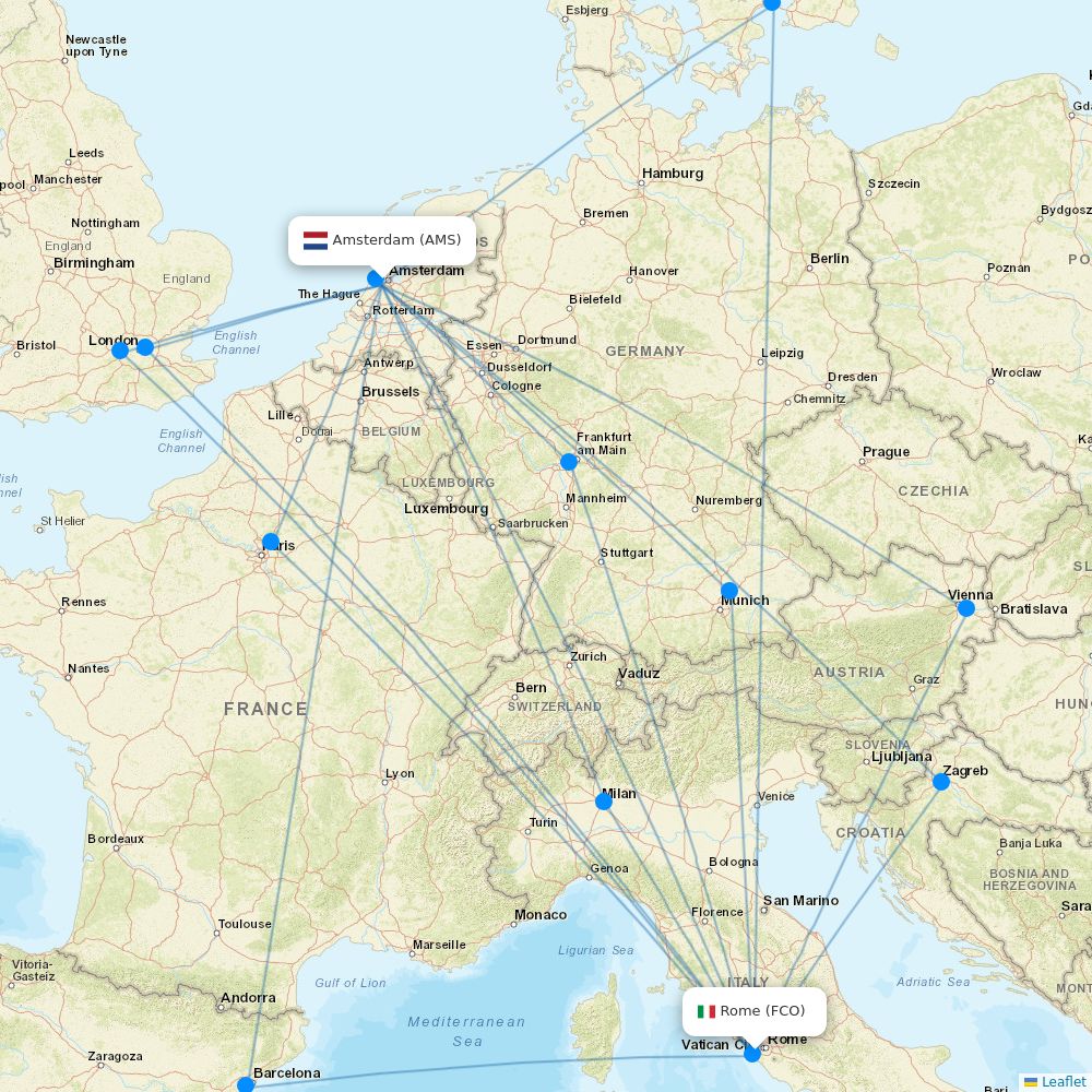 KLM routes 2025 – interactive map with all flights - Flight Routes