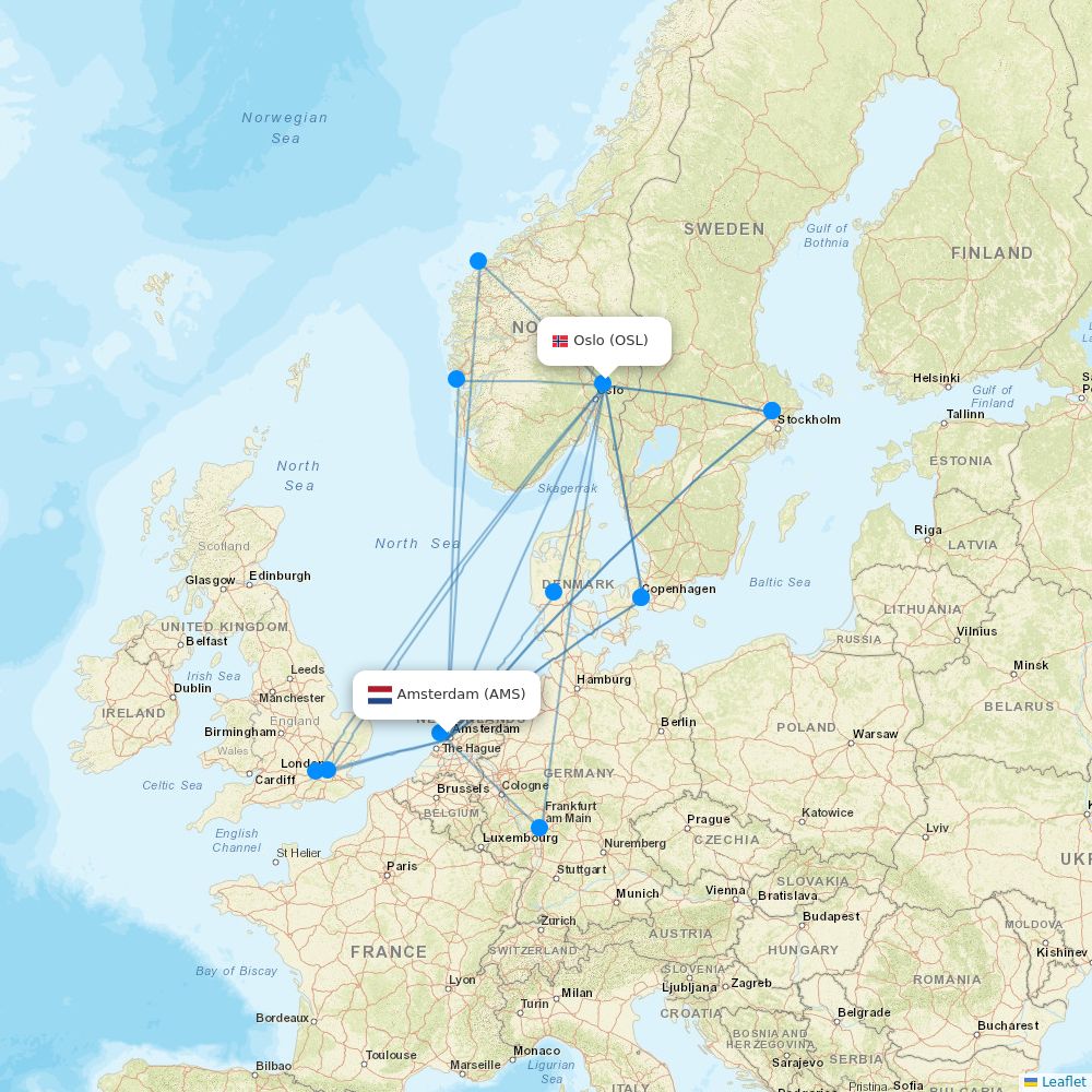 KLM routes 2025 – interactive map with all flights - Flight Routes