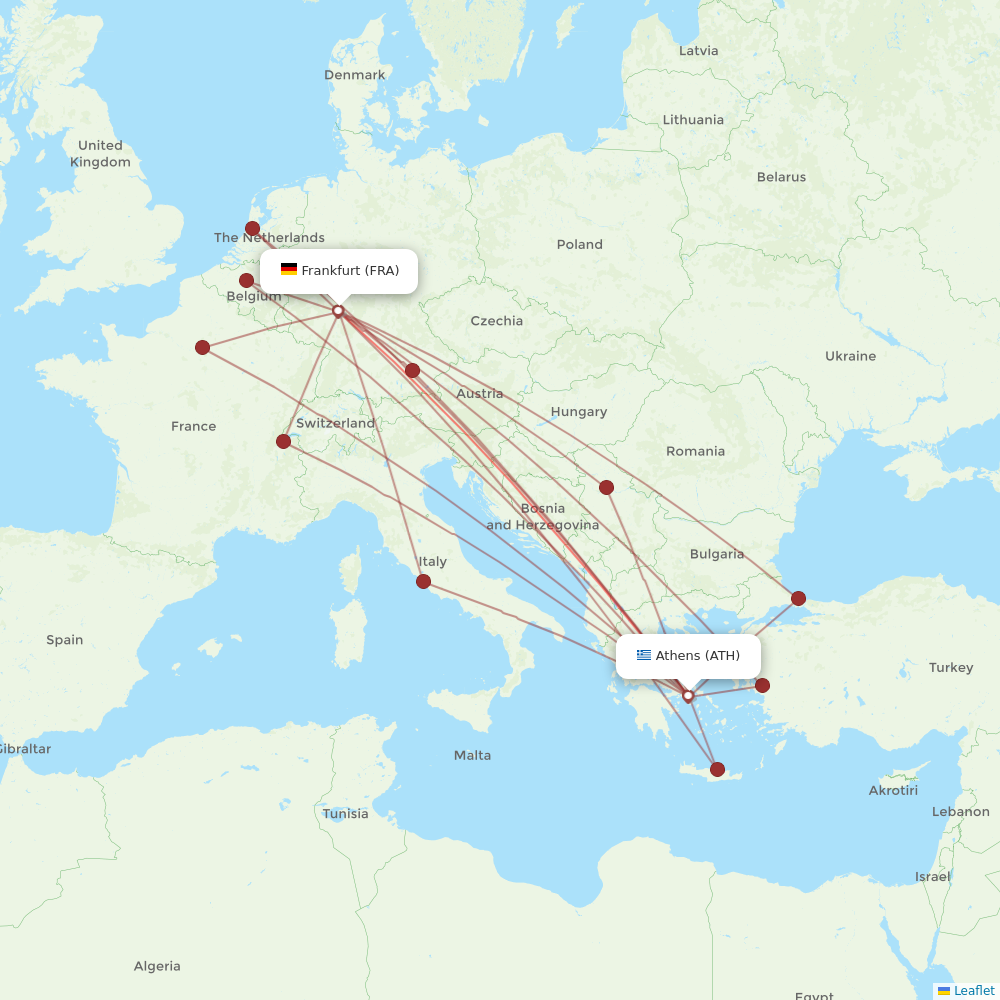 Elegantes Frankfurt Nach Athen Ebenbild