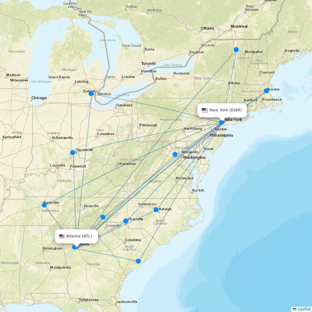 Frontier Airlines routes 2025 – map with all flights - Flight Routes