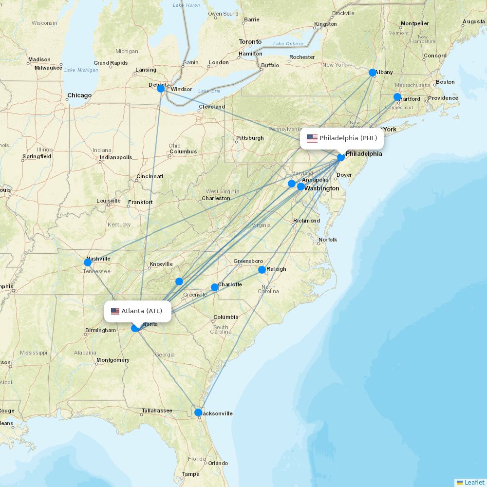 Frontier Airlines routes 2025 – map with all flights - Flight Routes