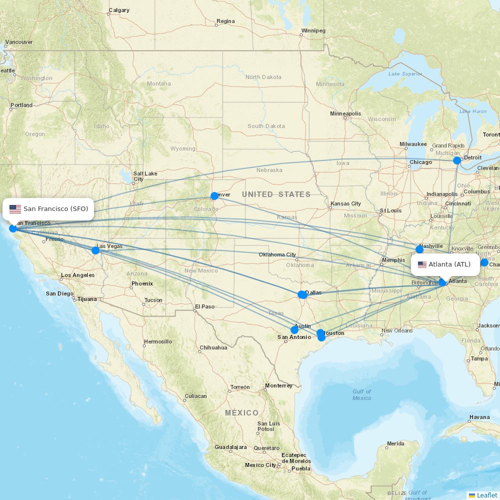 Delta Air Lines routes 2025 – map with all flights - Flight Routes