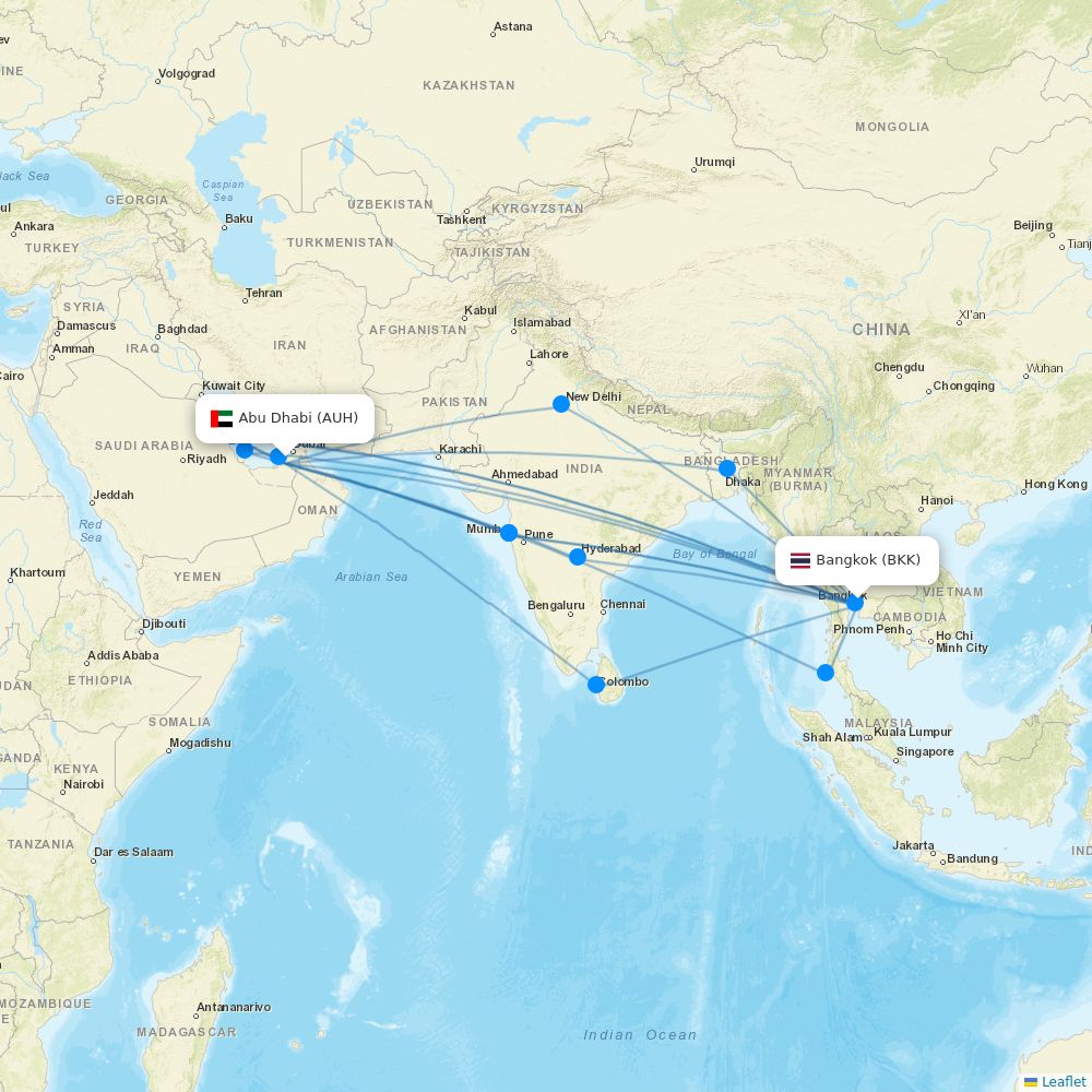 Etihad Airways routes 2025 – map with all flights - Flight Routes