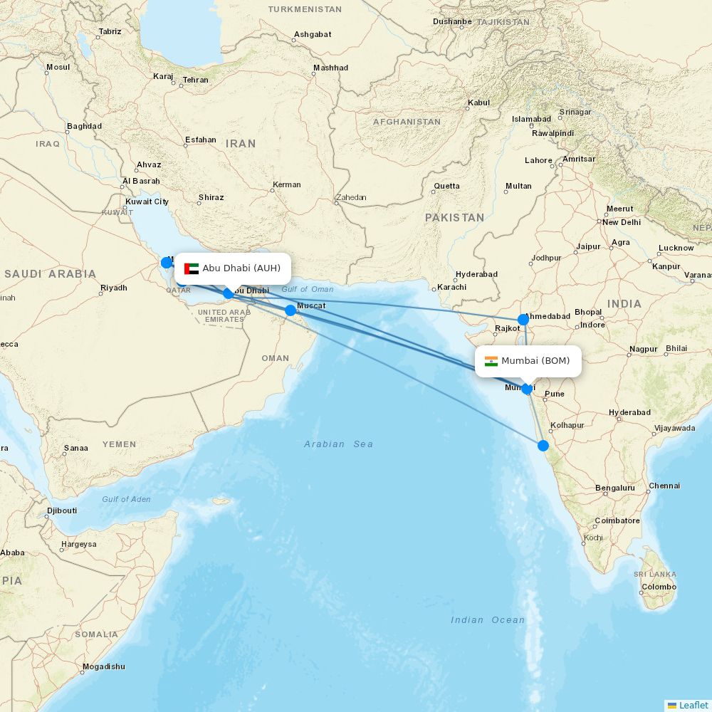 Etihad Airways routes 2025 – map with all flights - Flight Routes