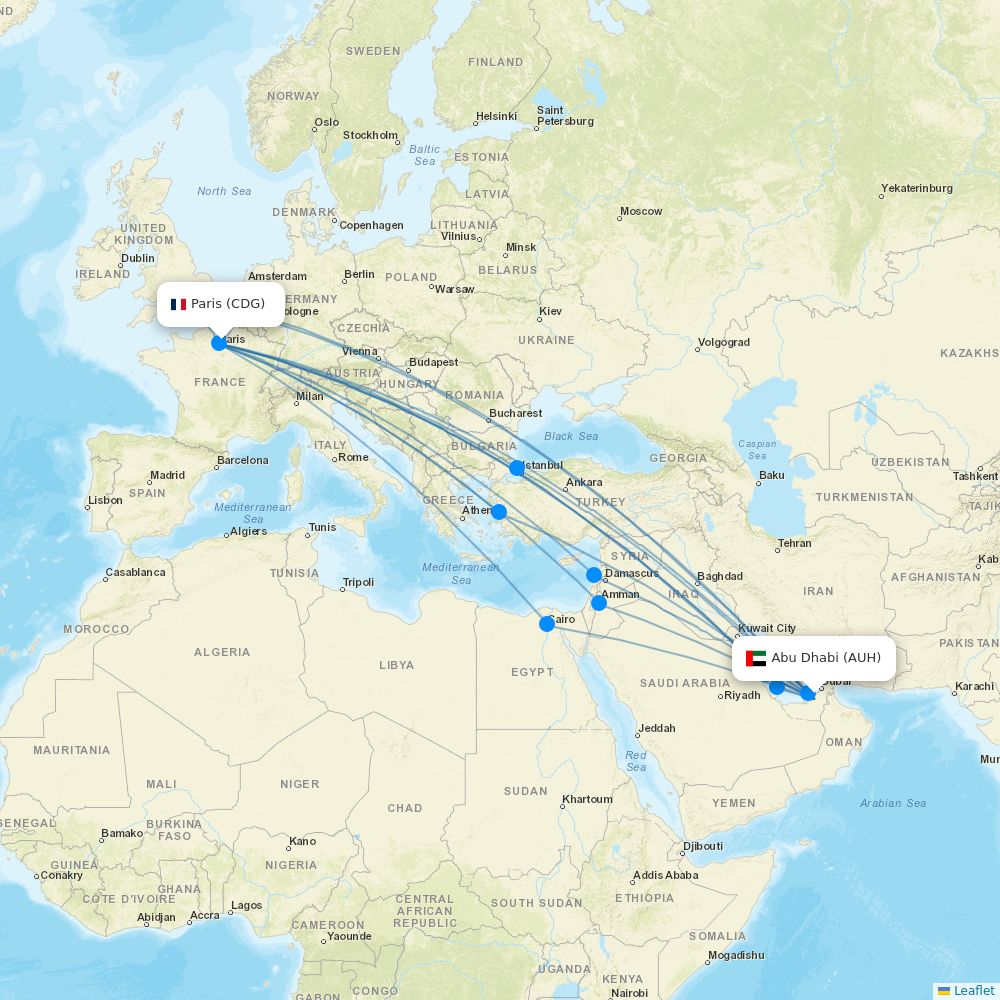 Etihad Airways routes 2025 – map with all flights - Flight Routes