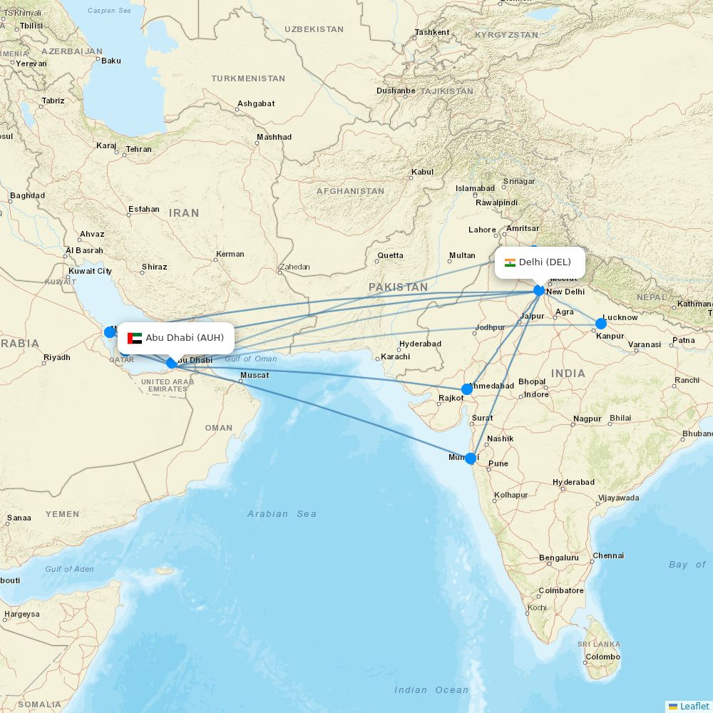 Etihad Airways routes 2025 – map with all flights - Flight Routes