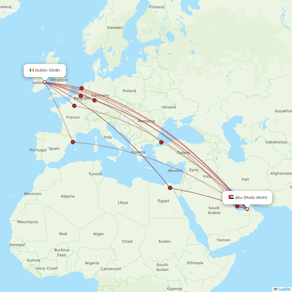 Etihad Airways routes 2026 – map with all flights - Flight Routes