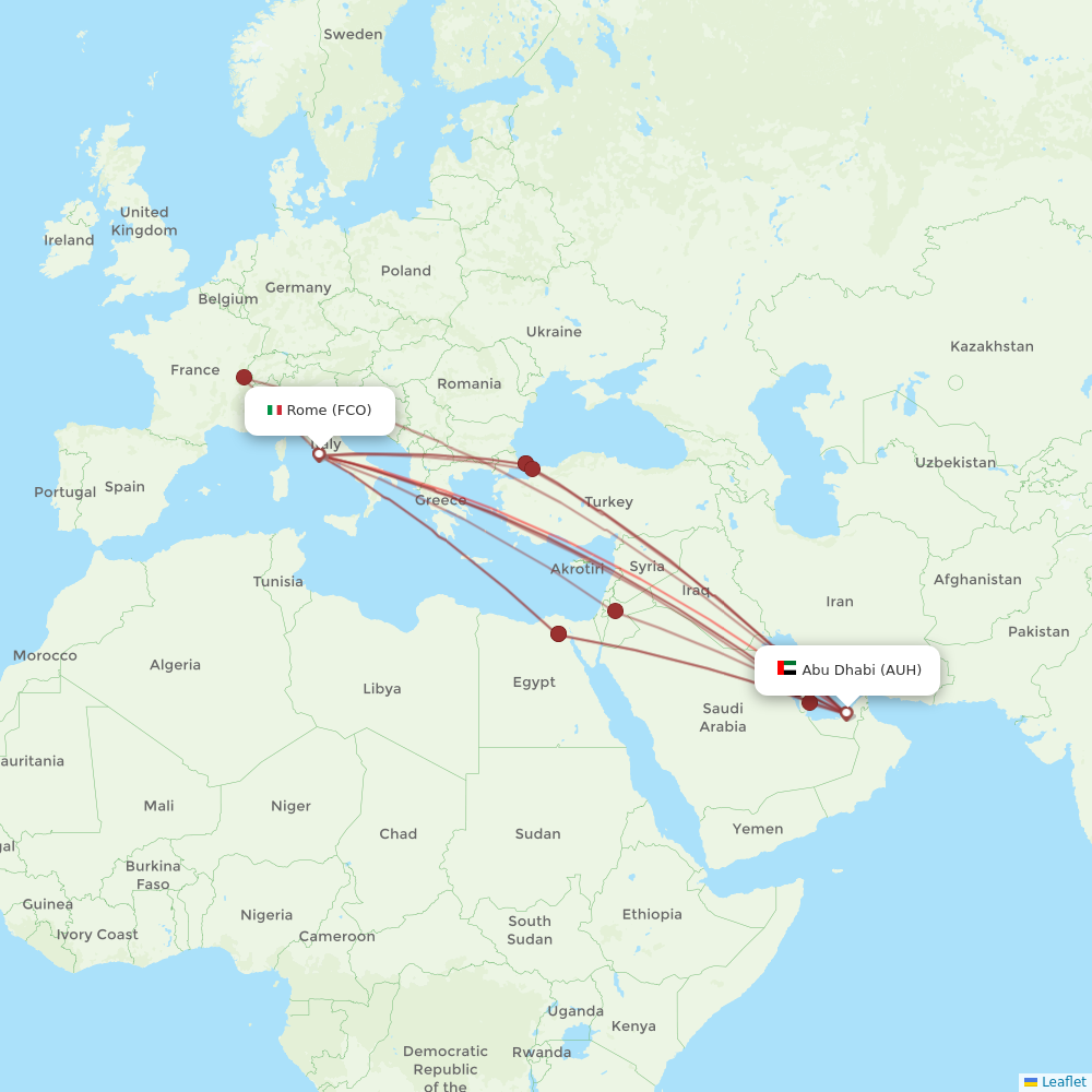 Etihad Airways routes 2025 – map with all flights - Flight Routes
