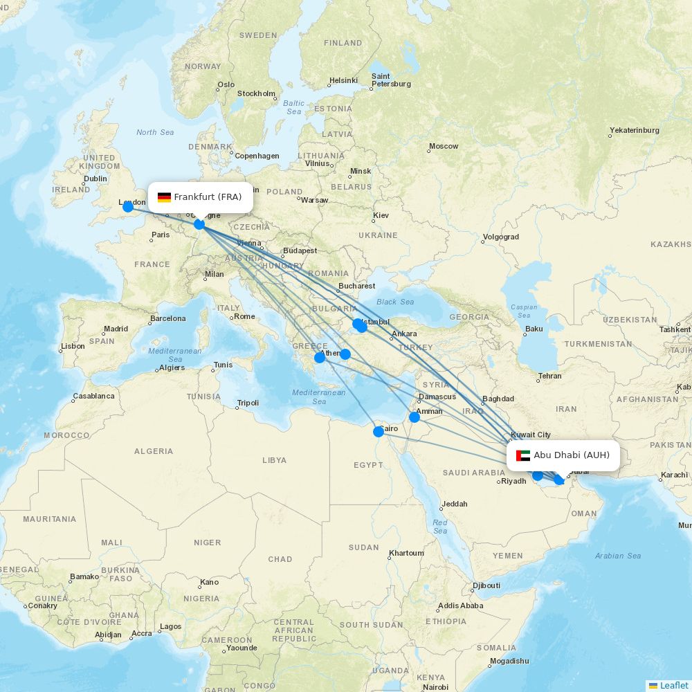 Etihad Airways routes 2025 – map with all flights - Flight Routes