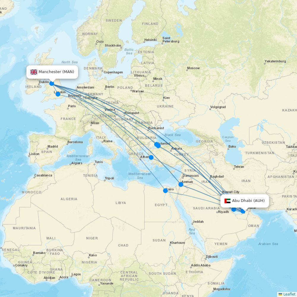 Etihad Airways routes 2026 – map with all flights - Flight Routes