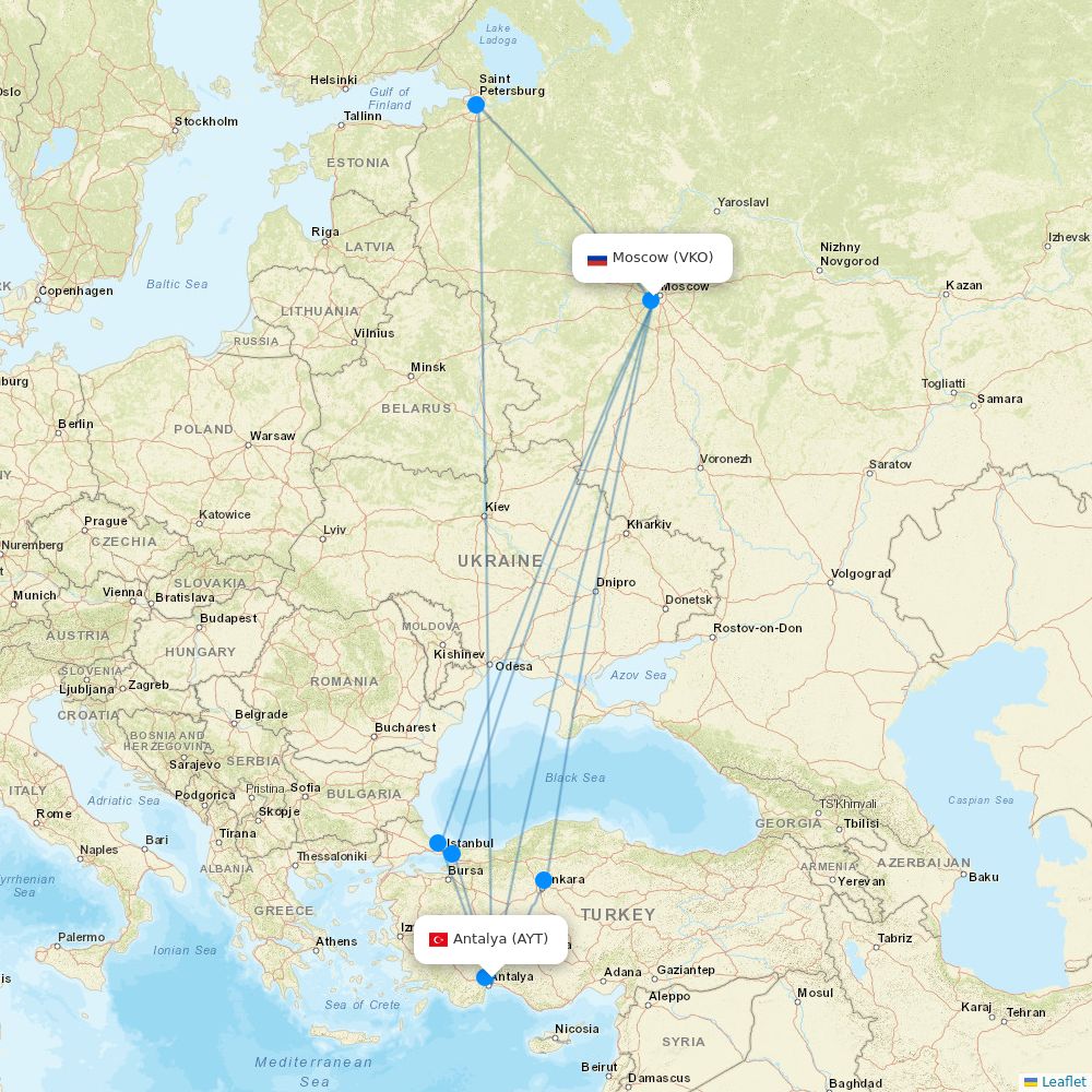 Pegasus Airlines routes 2025 – map with all flights - Flight Routes