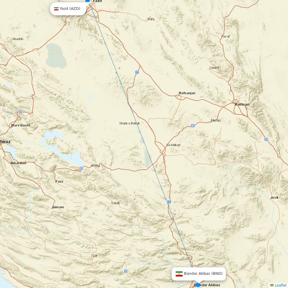 Iran Air airline routes (IR) 2026, map - Flight Routes