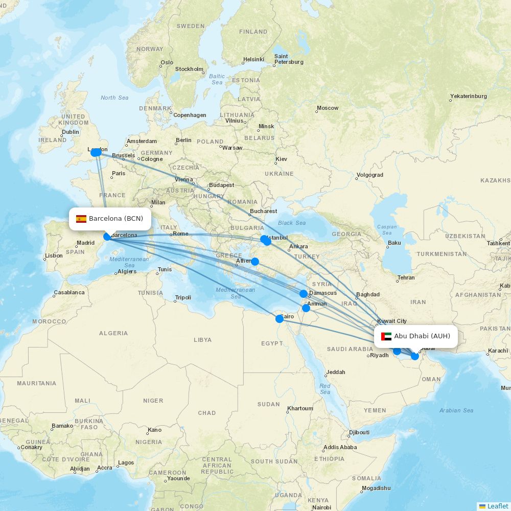 Etihad Airways routes 2025 – map with all flights - Flight Routes