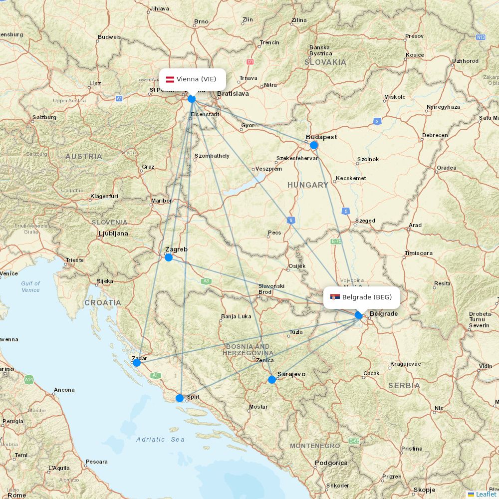 Austrian Airlines routes 2025 – map with all flights - Flight Routes