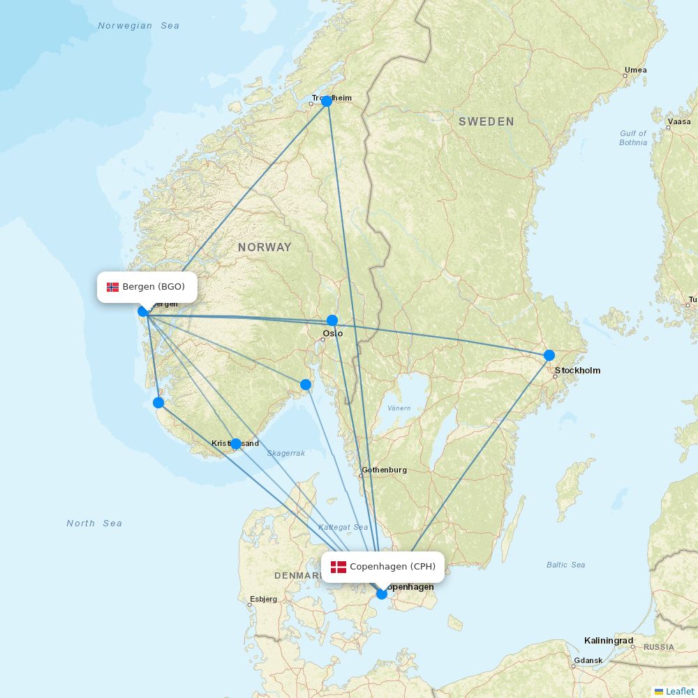 SAS routes 2026 – interactive map with all flights - Flight Routes