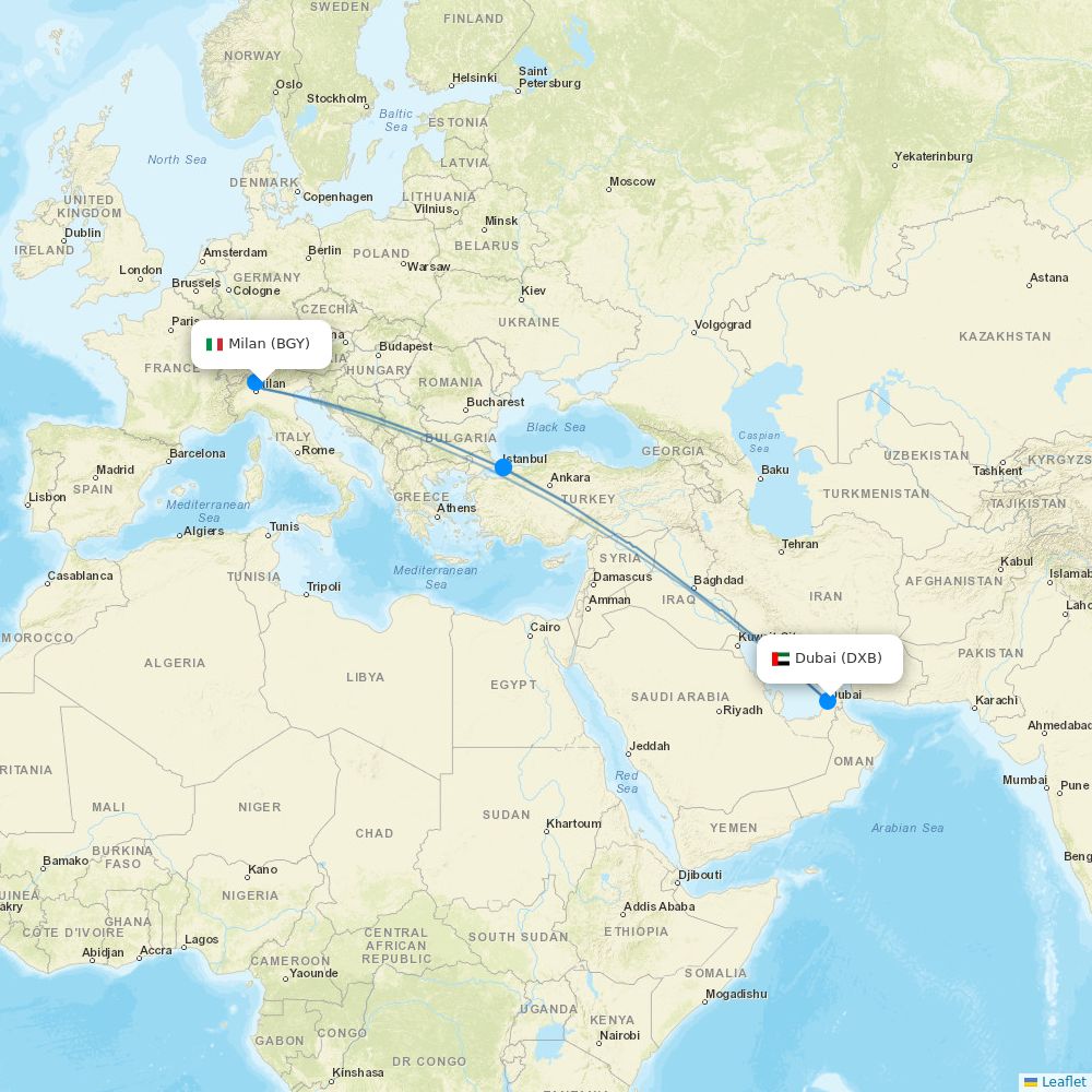 Flydubai routes 2026 – interactive map with all flights - Flight Routes