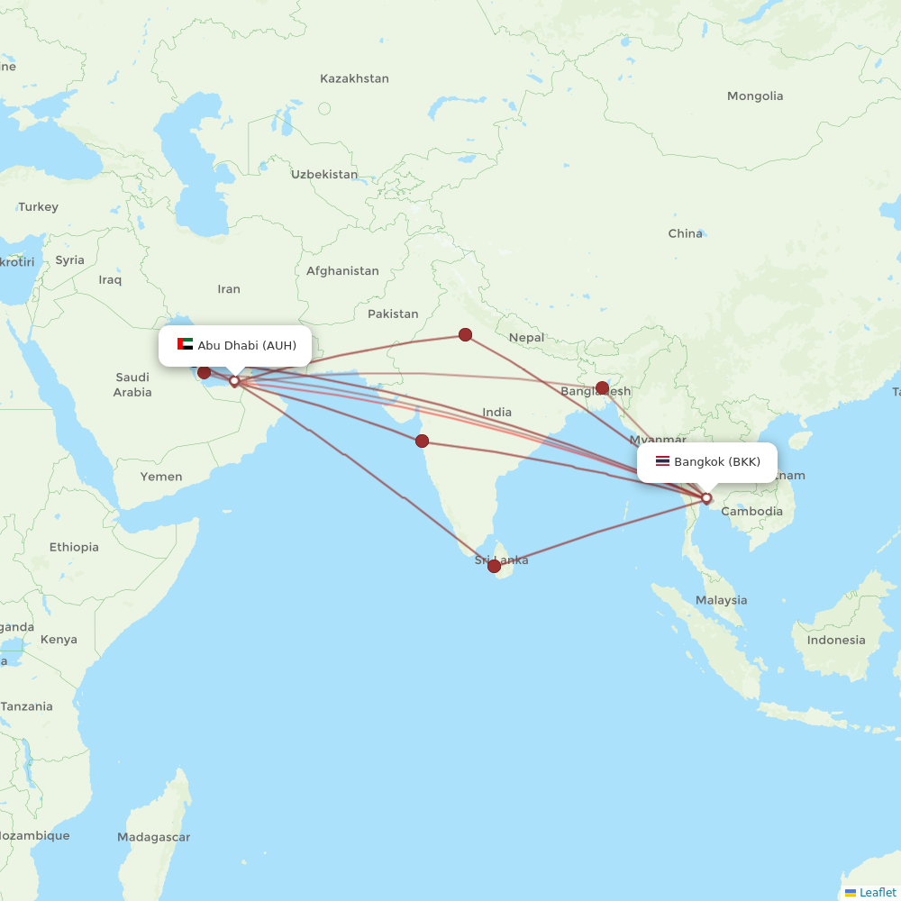 Etihad Airways routes 2025 – map with all flights - Flight Routes