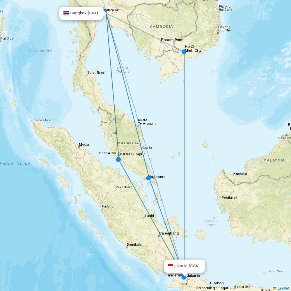 Garuda Indonesia routes 2025 – map with all flights - Flight Routes