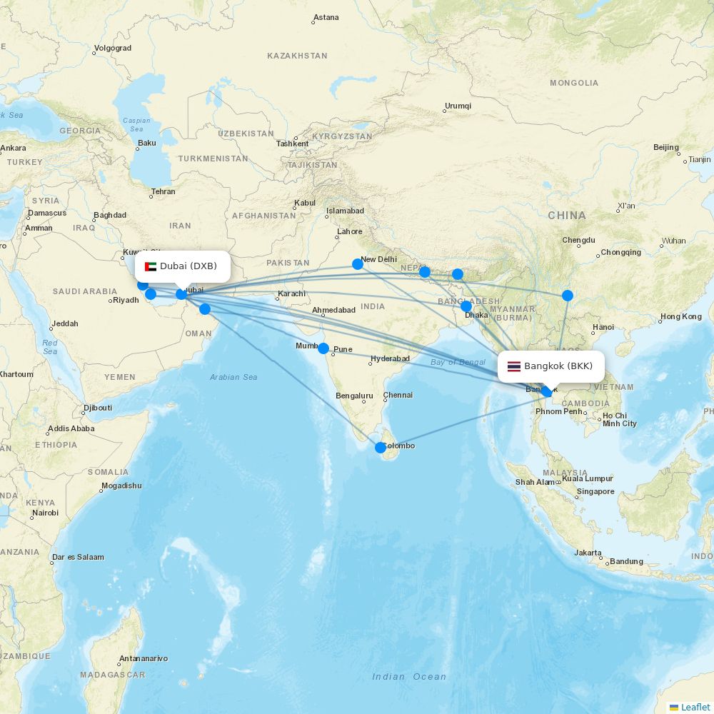Emirates routes 2025 – interactive map with all flights - Flight Routes