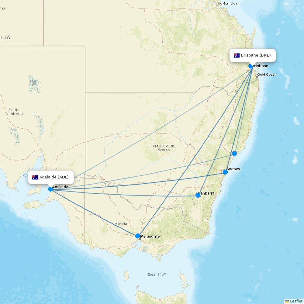 Qantas routes 2026 – interactive map with all flights - Flight Routes