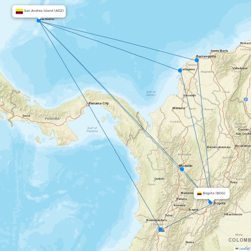 Avianca routes 2025 – interactive map with all flights - Flight Routes