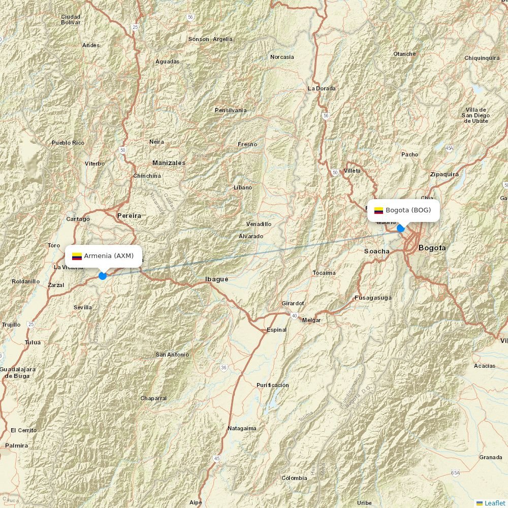 Avianca routes 2026 – interactive map with all flights - Flight Routes