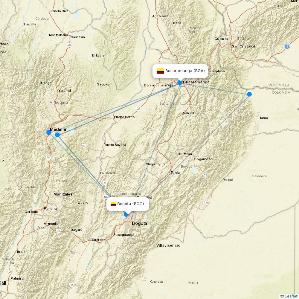 Avianca routes 2025 – interactive map with all flights - Flight Routes