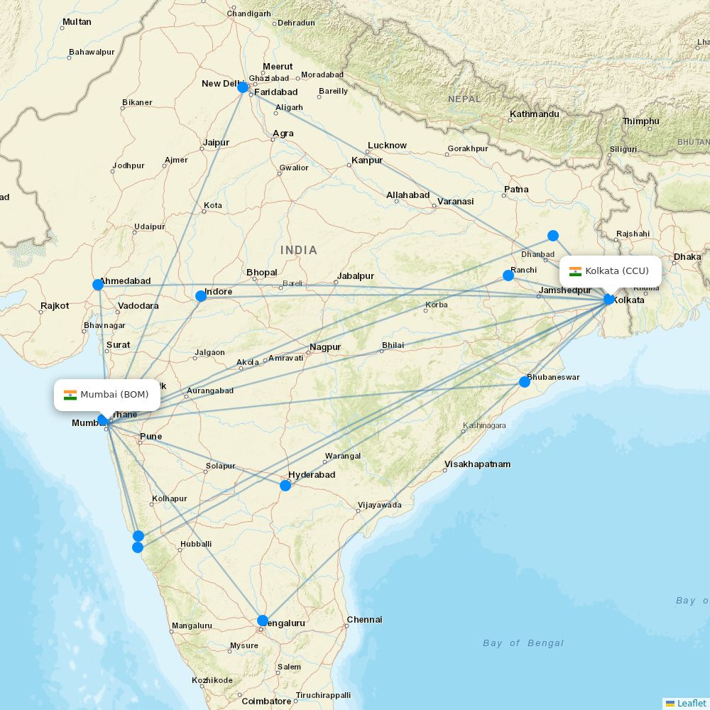 SpiceJet routes 2025 – interactive map with all flights - Flight Routes
