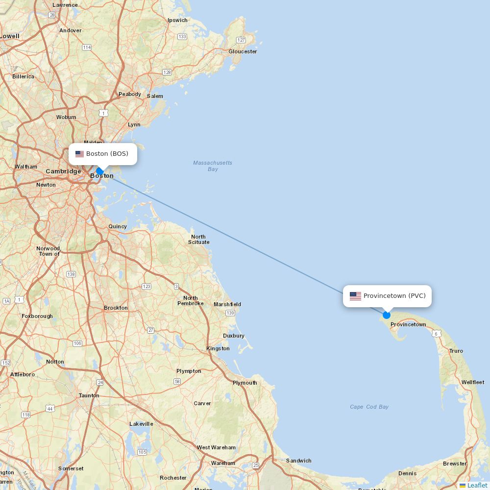 Cape Air routes 2025 – interactive map with all flights - Flight Routes