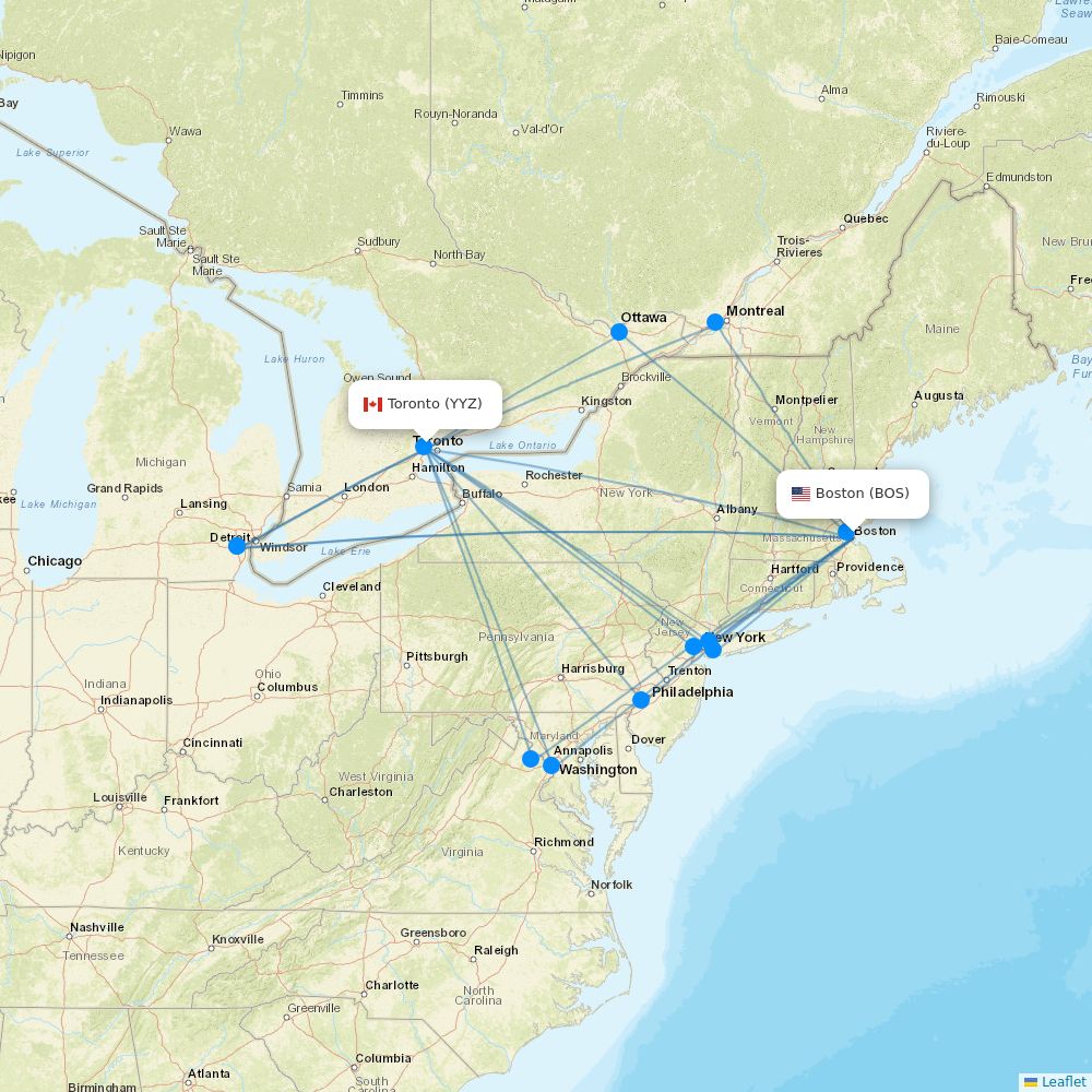 Air Canada routes 2026 – interactive map with all flights - Flight Routes
