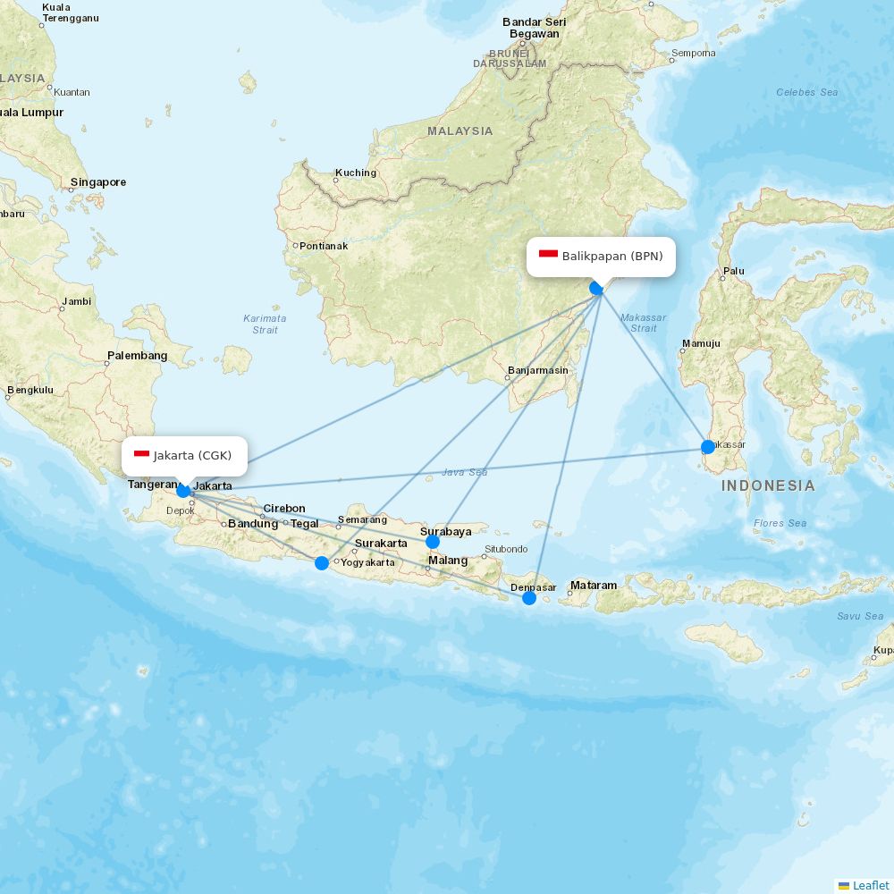 Garuda Indonesia routes 2025 – map with all flights - Flight Routes