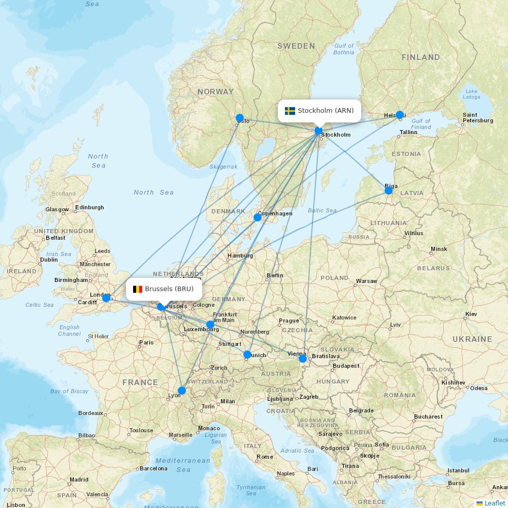 Brussels Airlines routes 2026 – map with all flights - Flight Routes