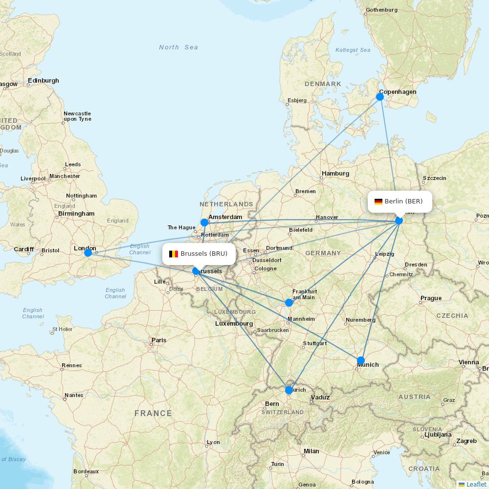 Brussels Airlines routes 2026 – map with all flights - Flight Routes