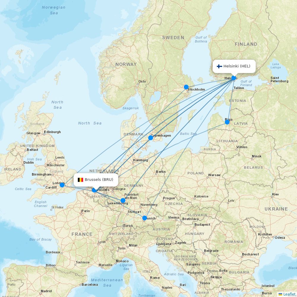 Finnair routes 2026 – interactive map with all flights - Flight Routes