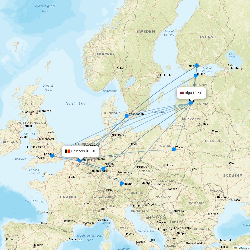 Air Baltic routes 2025 – interactive map with all flights - Flight Routes