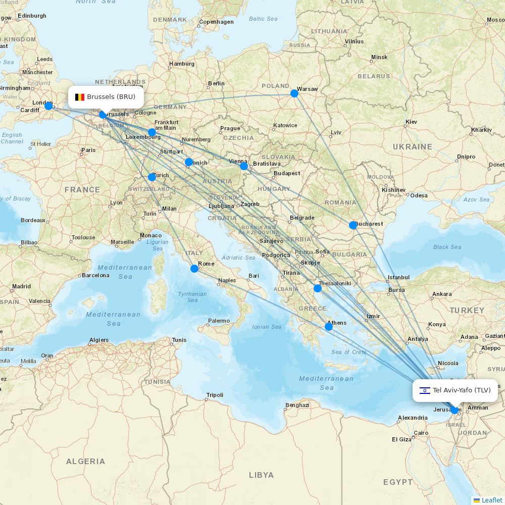 Brussels Airlines routes 2026 – map with all flights - Flight Routes