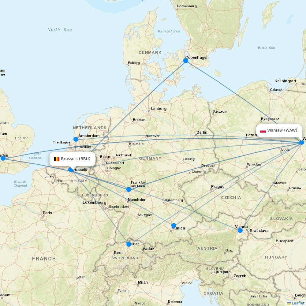 LOT Polish Airlines routes 2025 – map with all flights - Flight Routes