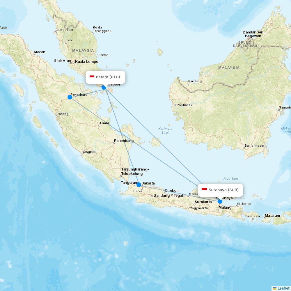 Lion Air routes 2026 – interactive map with all flights - Flight Routes